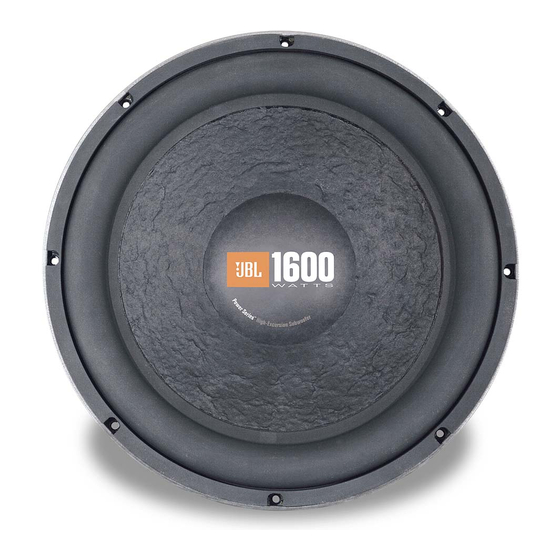 JBL P1220 SUBWOOFER TECHNICAL DATA | ManualsLib