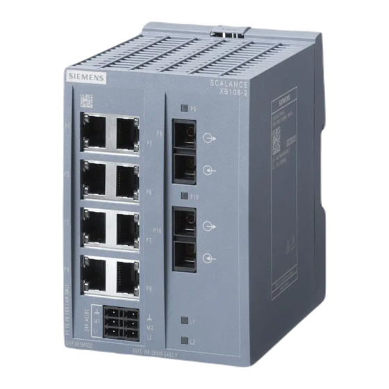 SIEMENS SCALANCE XB112 OPERATING INSTRUCTIONS MANUAL Pdf Download ...