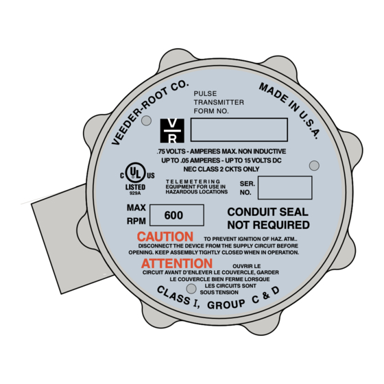 VEEDER-ROOT 7671 SERIES TECHNICAL MANUAL Pdf Download | ManualsLib