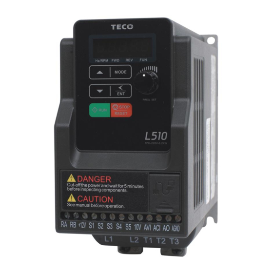 TECO L510 QUICK START MANUAL Pdf Download | ManualsLib