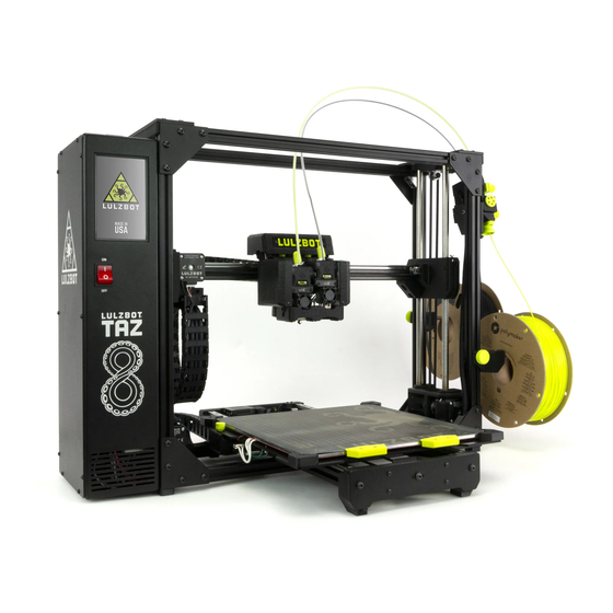 LULZBOT TAZ 8 START HERE MANUAL Pdf Download | ManualsLib