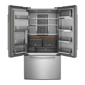 KitchenAid KRFC704FPS - 36" Counter-Depth French Door Platinum Interior ...