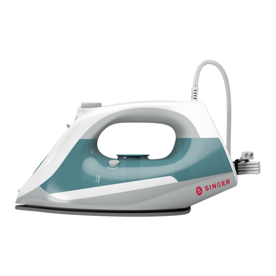 SINGER STEAM CHOICE 1.0 IRON INSTRUCTION MANUAL Pdf Download | ManualsLib