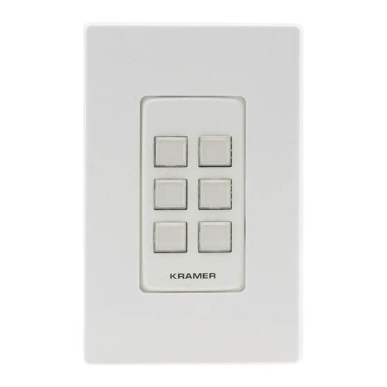 User Manuals: Kramer RC-306 6-Button Control Keypad