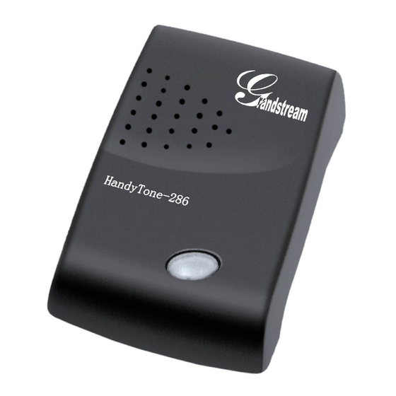 GRANDSTREAM NETWORKS HANDYTONE HT286 PRODUCT RELATED QUESTIONS Pdf ...
