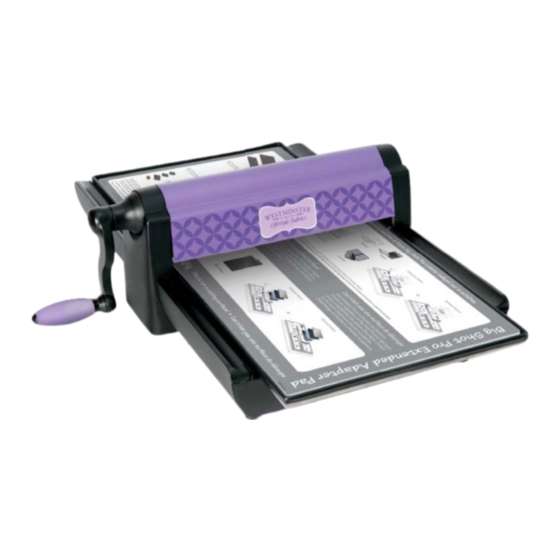 SIZZIX BIG SHOT PRO INSTRUCTION BOOKLET Pdf Download | ManualsLib