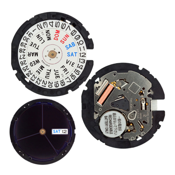 EPSON SOLAR SERIES WATCH PARTS LIST AND DISASSEMBLE MANUAL | ManualsLib