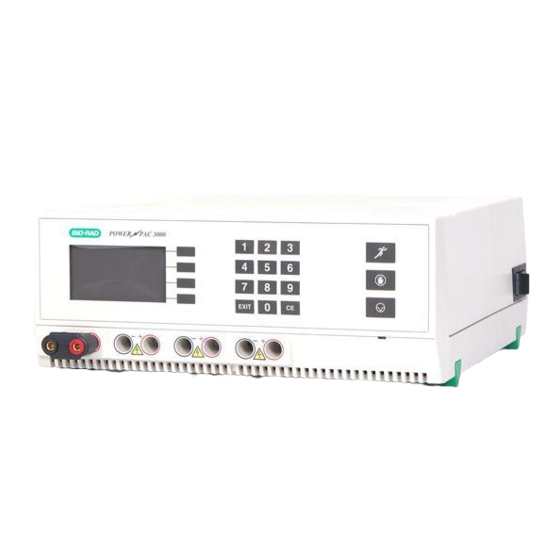 BIO RAD POWERPAC 3000 INSTRUCTION MANUAL Pdf Download | ManualsLib