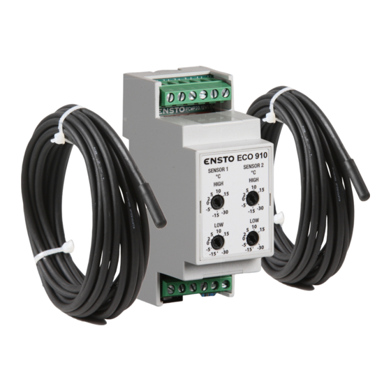 ENSTO ECO910 INSTALLATION AND OPERATING INSTRUCTIONS MANUAL Pdf ...