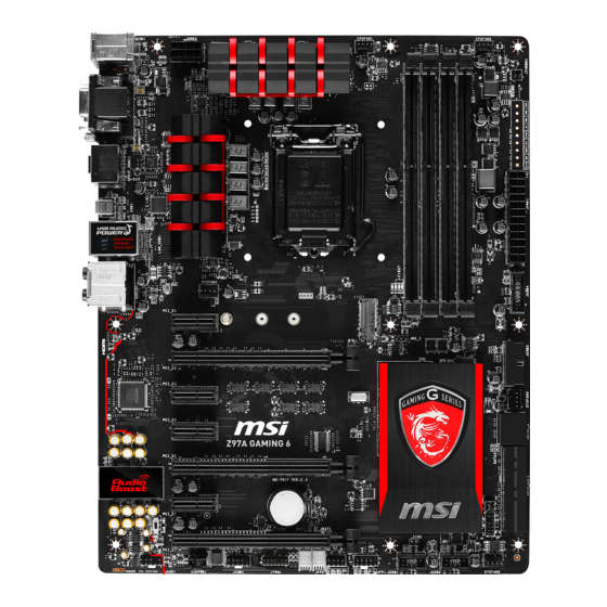 MSI Z97A GAMING 6 SERIES MANUAL Pdf Download | ManualsLib