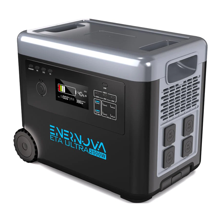 Enernova ETA-ULTRA - Portable Power Station 2160Wh 2000w Manual ...