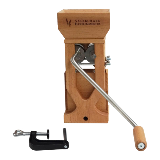 SALZBURGER GETREIDEMÜHLE SALZBURGER MASTER FLAKER OWNER'S MANUAL AND ...