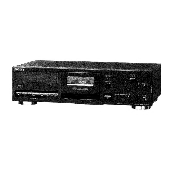 SONY TC-K661S SERVICE MANUAL Pdf Download | ManualsLib
