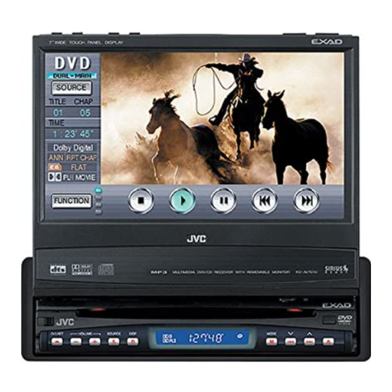 JVC KD-AV7010 - DVD PLAYER WITH LCD MONITOR INSTRUCTIONS MANUAL Pdf ...