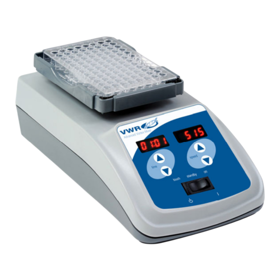 AVANTOR VWR VORTEX MIXER STANDARD HEAVY DUTY INSTRUCTION MANUAL Pdf ...