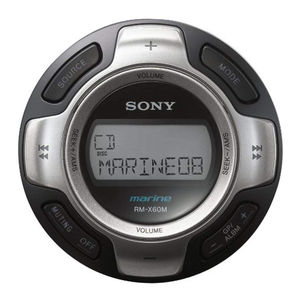 SONY RM-X60M - MARINE REMOTE COMMANDER MANUAL Pdf Download | ManualsLib