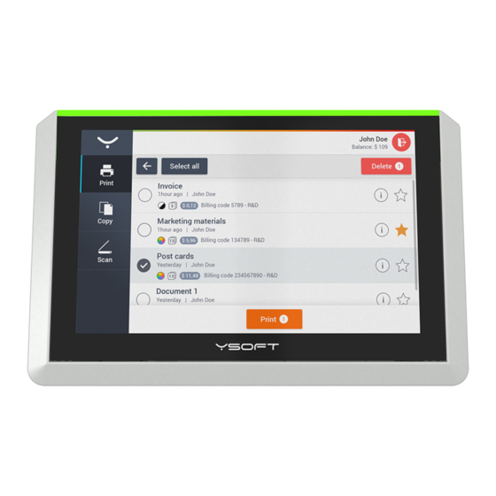 YSOFT SAFEQ 6 DOCUMENTATION Pdf Download | ManualsLib