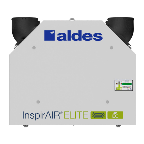 ALDES INSPIRAIR ELITE HK150-TQG INSTALLATION, OPERATION & MAINTENANCE ...