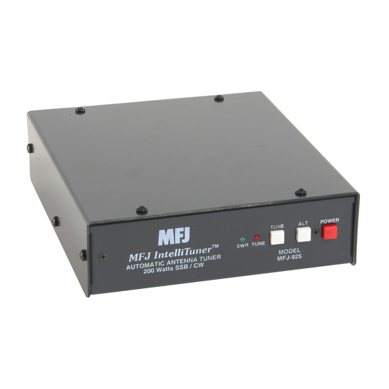 MFJ -925 INSTRUCTION MANUAL Pdf Download | ManualsLib