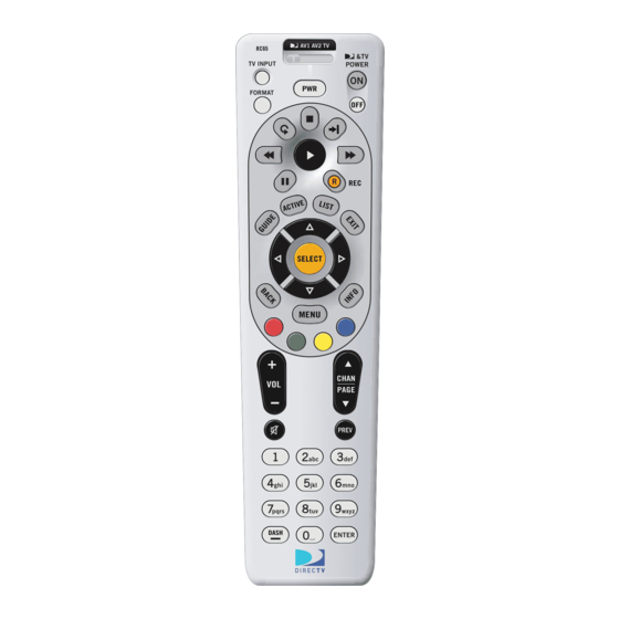 DIRECTV RC65 USER MANUAL Pdf Download | ManualsLib
