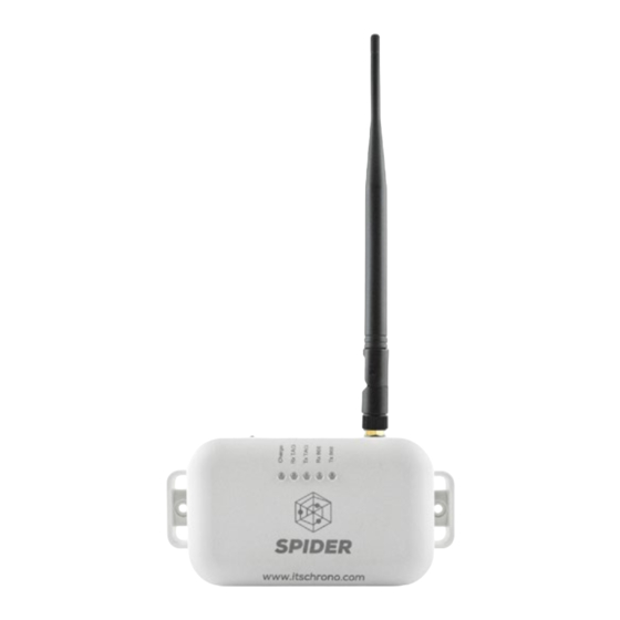 ITS CHRONO SPIDER ITSSPIDER-T USER MANUAL Pdf Download | ManualsLib