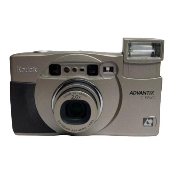 KODAK ADVANTIX C650 FILM CAMERA USER MANUAL | ManualsLib