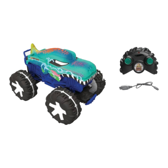 MATTEL HOTWHEELS MONSTER TRUCK POWER SMASHERS HW MEGA WREX ALIVE RC ...