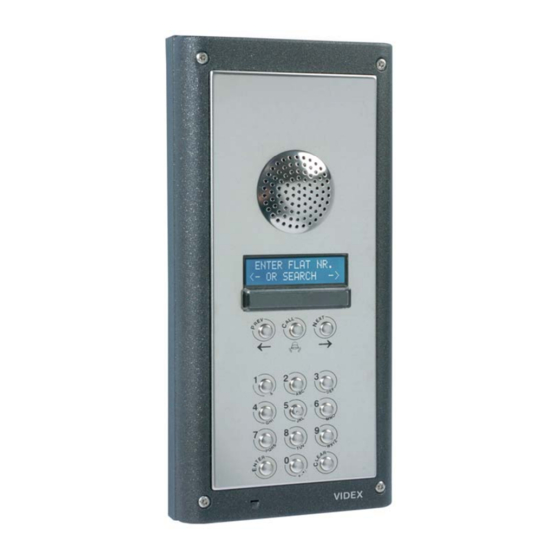 VIDEX DIGITAL GSM DOOR INTERCOM SYSTEM TECHNICAL MANUAL Pdf Download ... VIDEX DIGITAL GSM DOOR INTERCOM SYSTEM TECHNICAL MANUAL Pdf Download ...