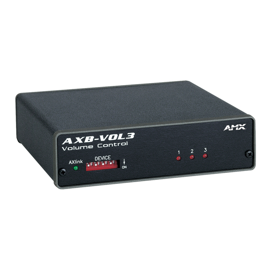 AMX AXB-VOL3 INSTRUCTION MANUAL Pdf Download | ManualsLib