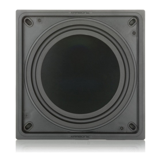KARBON AUDIO IWSUB10 MANUAL Pdf Download | ManualsLib