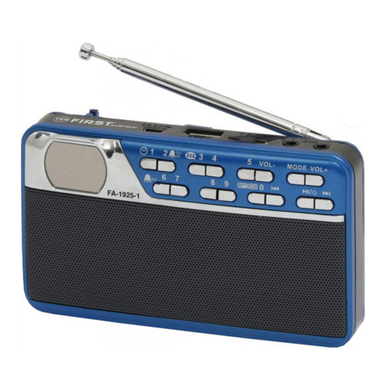 TZS FIRST AUSTRIA FA-1925-1 INSTRUCTION MANUAL Pdf Download | ManualsLib