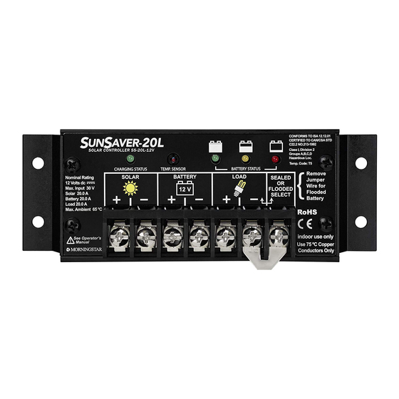 MORNINGSTAR SUNSAVER-10 INSTALLATION AND OPERATION MANUAL Pdf Download ...
