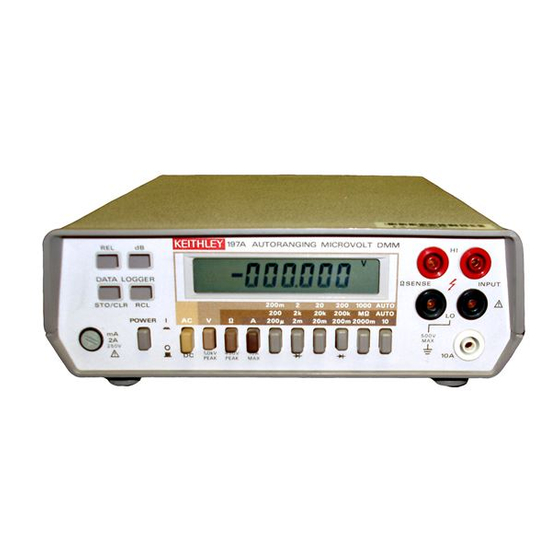 KEITHLEY 197A USER MANUAL Pdf Download | ManualsLib