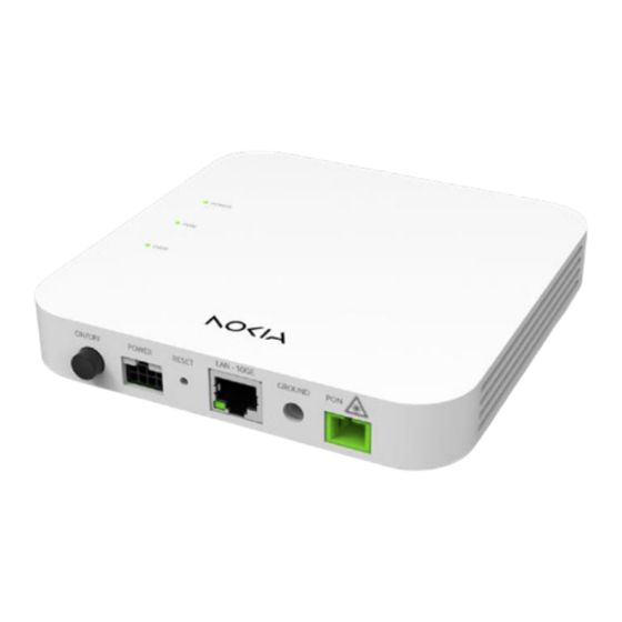 NOKIA ONT U-010X-A QUICK REFERENCE MANUAL Pdf Download | ManualsLib
