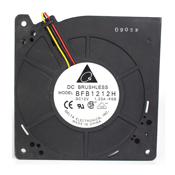 DELTA ELECTRONICS BFB1212H DIMENSIONS AND INSTALLATION INFORMATION Pdf ...