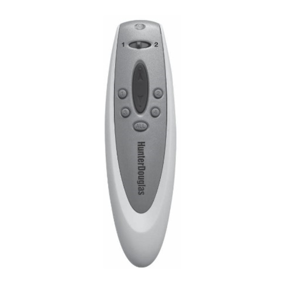 HUNTERDOUGLAS PLATINUM REMOTE CONTROL MANUAL Pdf Download | ManualsLib