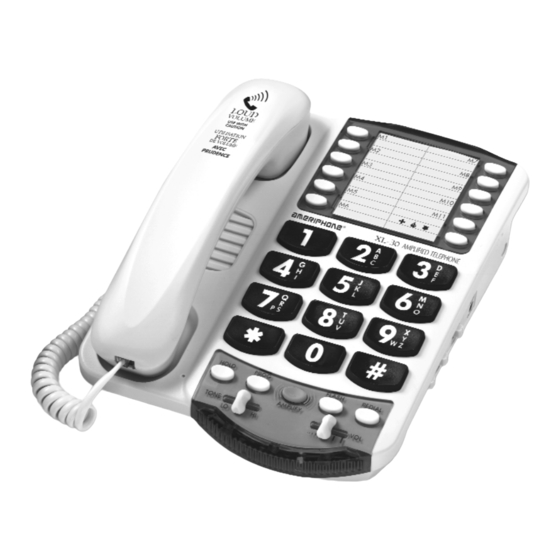 AMERIPHONE XL30 TELEPHONE USER MANUAL | ManualsLib