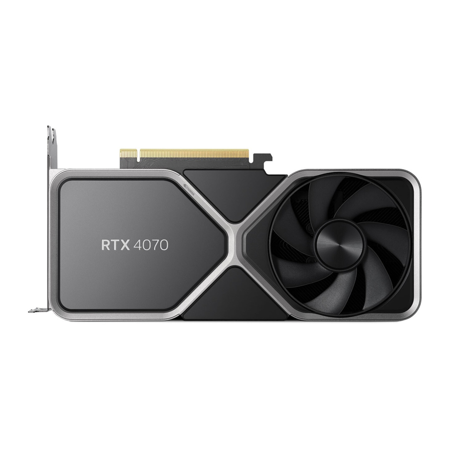 NVIDIA GeForce RTX 4070 - Graphics Card Manual | ManualsLib