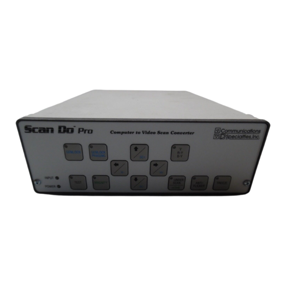 COMMUNICATIONS SPECIALTIES SCAN DO PRO USER MANUAL Pdf Download ...