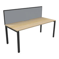 RAPIDLINE DELUXE INFINITY PROFILE LEG SINGLE WORKSTATION WITH SCREEN ...
