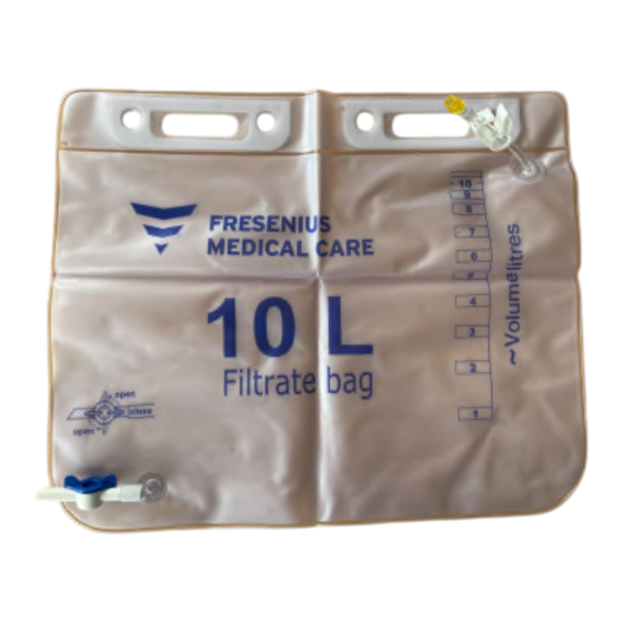 FRESENIUS MEDICAL CARE MULTIEFFLUENT BAG 10 L INSTRUCTIONS FOR USE ...