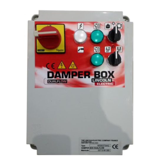 LINCOLN ELECTRIC DAMPER BOX DUALFLOW SAFETY INSTRUCTION FOR USE AND ...