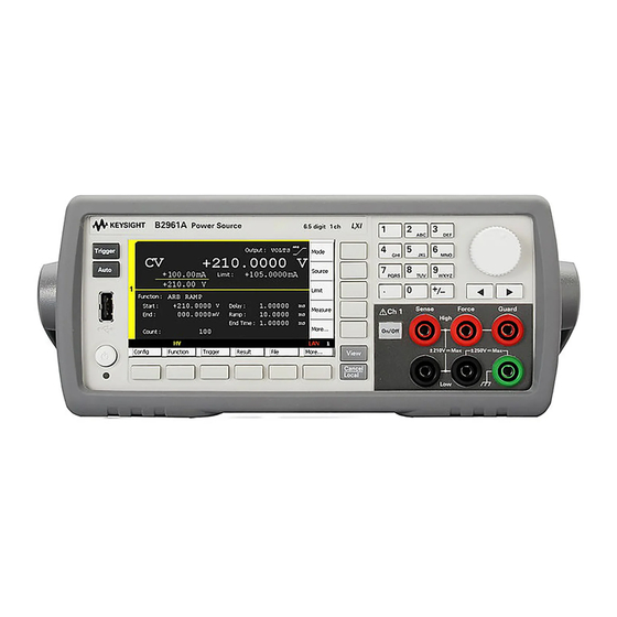 KEYSIGHT TECHNOLOGIES B2961A DEMO MANUAL Pdf Download | ManualsLib