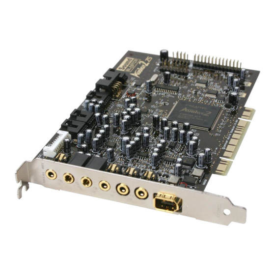 CREATIVE AUDIGY 2 ZS PLATINUM SOUND CARD USER MANUAL | ManualsLib