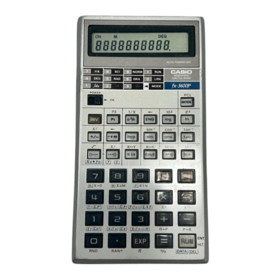CASIO FX-3600P OPERATION MANUAL Pdf Download | ManualsLib