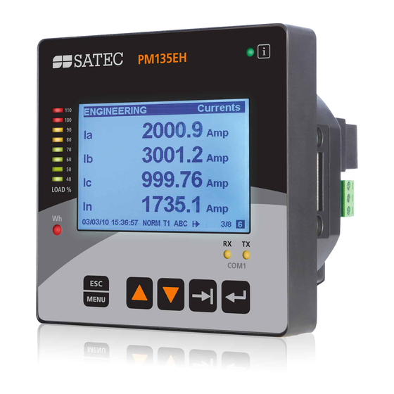 SATEC PM135E INSTALLATION AND OPERATION MANUAL Pdf Download | ManualsLib