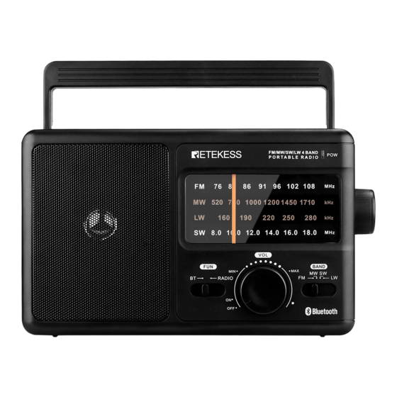 RETEKESS TR626 USER MANUAL Pdf Download | ManualsLib