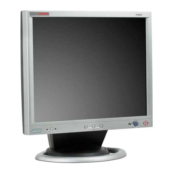 COMPAQ TFT8030 USER MANUAL Pdf Download | ManualsLib