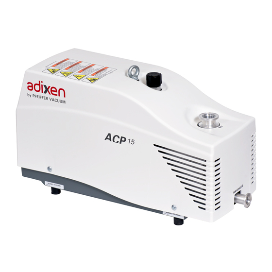 PFEIFFER VACUUM ACP 15 OPERATING INSTRUCTIONS MANUAL Pdf Download | ManualsLib