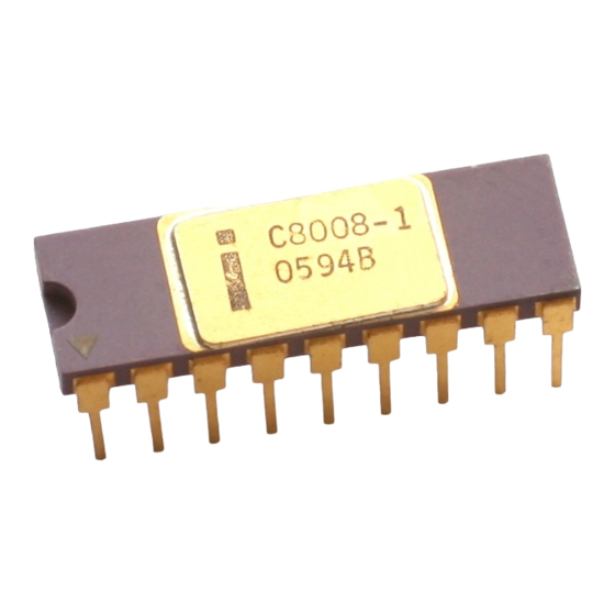 INTEL 8008 USER MANUAL Pdf Download | ManualsLib